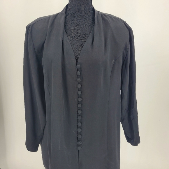 Adrian Jordan | Tops | Vtg Plus Size Women Blouse With Shoulder Pads ...